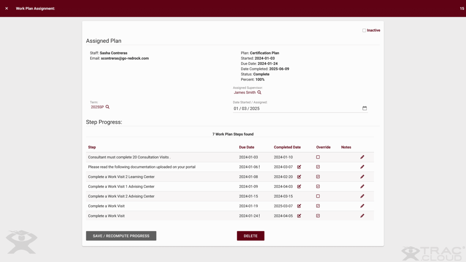 Advising Center Management — TracCloud by Redrock Software Corporation